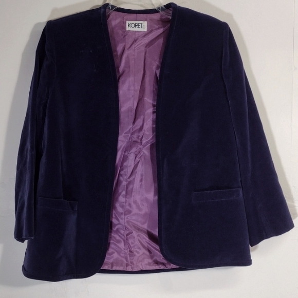 Koret | Jackets & Coats | Vintage Koret Purple Velvet Blazer M | Poshmark